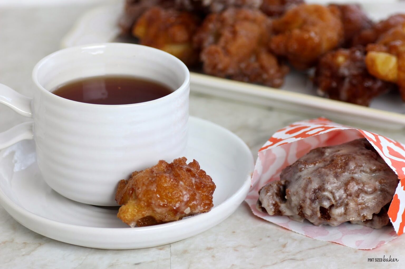 Glazed Apple Pie Fritters • Pint Sized Baker