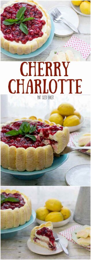 Cherry Charlotte Dessert + Video • Pint Sized Baker