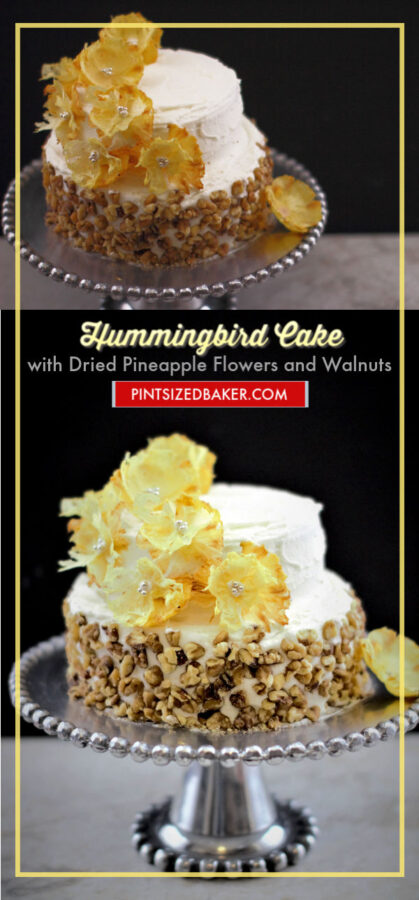 Hummingbird Cake Recipe with Pineapple Flowers • Pint Sized Baker