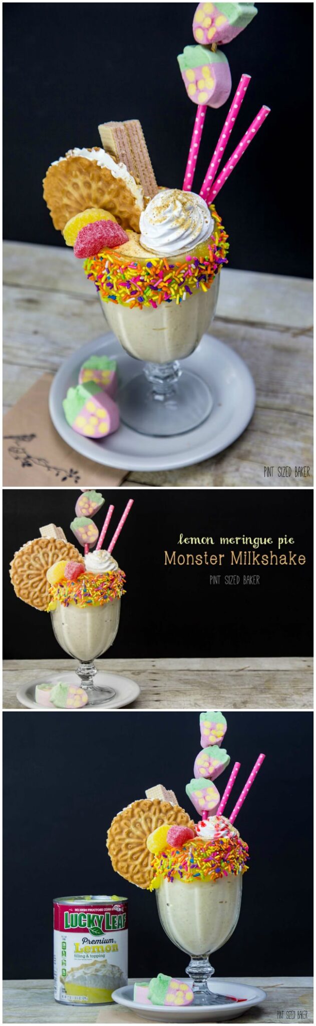 Lemon Meringue Pie Monster Milkshake • Pint Sized Baker