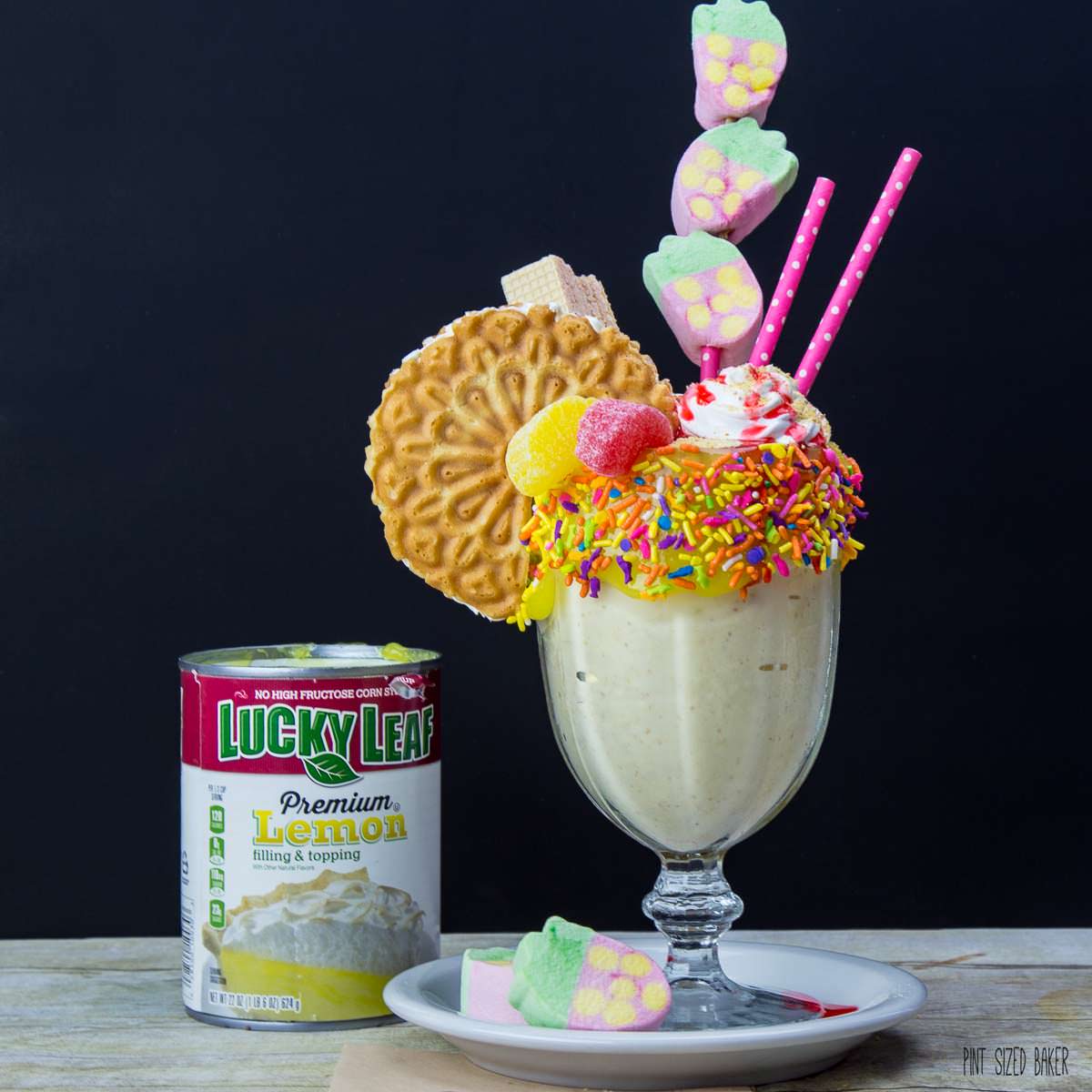 Lemon Meringue Pie Monster Milkshake • Pint Sized Baker