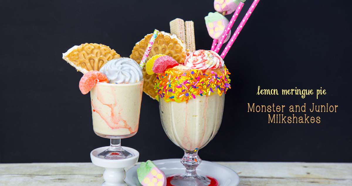 Lemon Meringue Pie Monster Milkshake - Pint Sized Baker