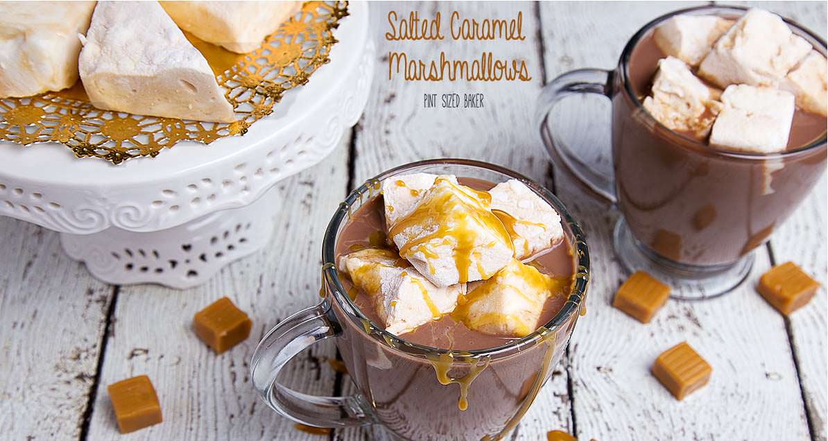 Homemade Salted Caramel Marshmallows • Pint Sized Baker