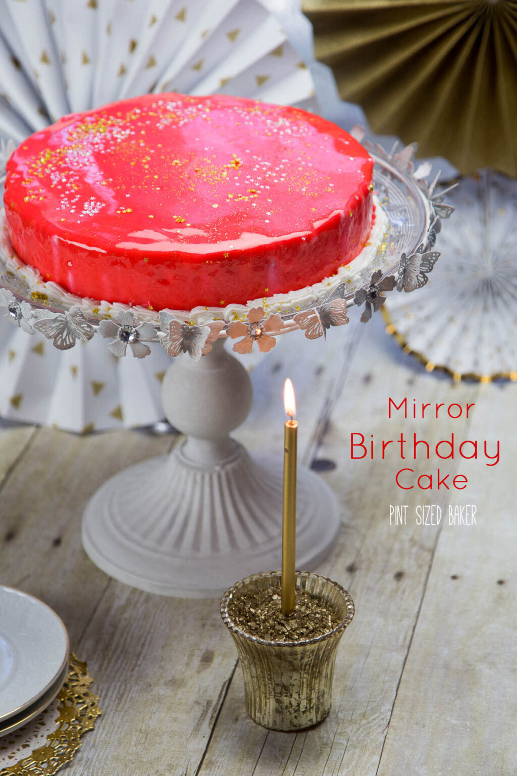 Mirror Birthday Cake Tutorial • Pint Sized Baker