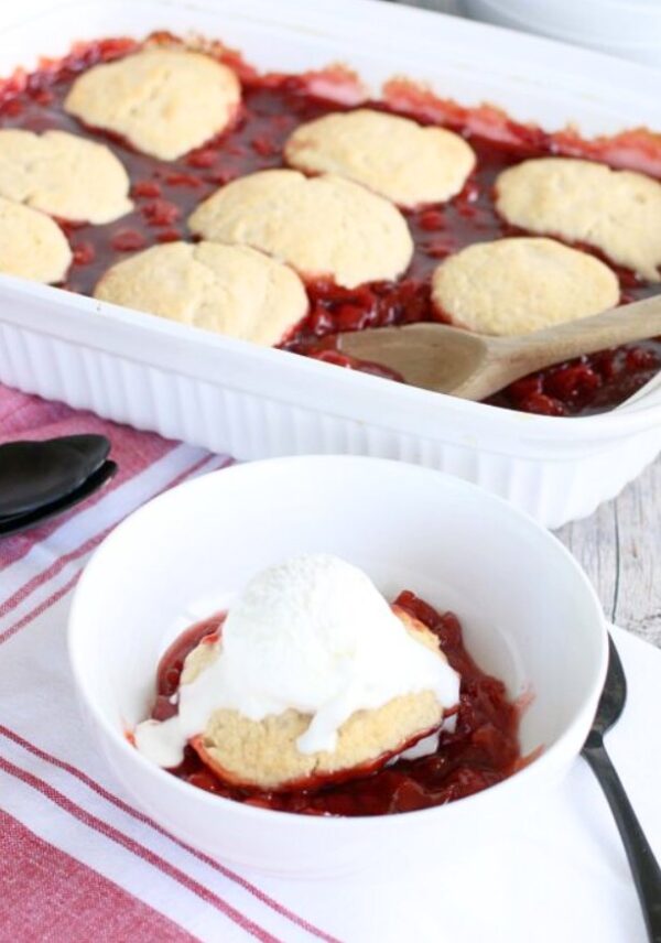 Sour Cherry Cobbler +Video Recipe - perfect summer dessert • Pint Sized ...