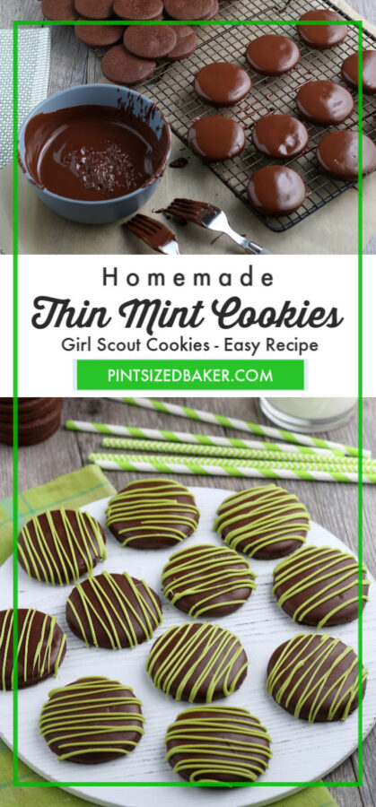 Homemade Thin Mint Cookies • Pint Sized Baker
