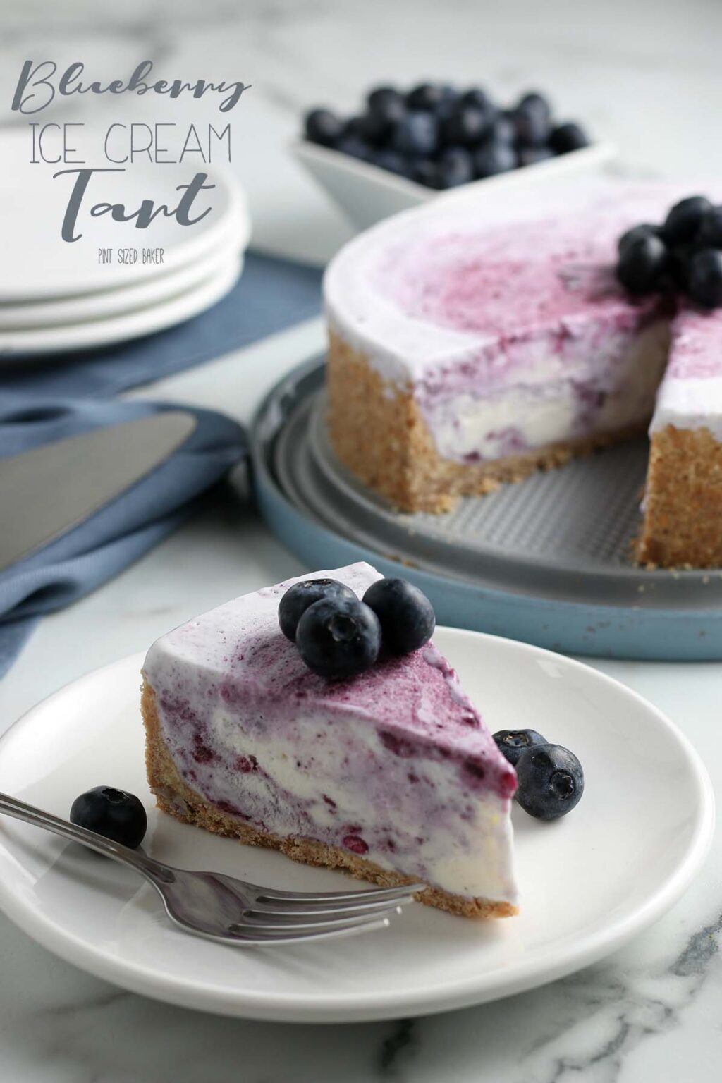 Blueberry Ice Cream Tart + Video • Pint Sized Baker