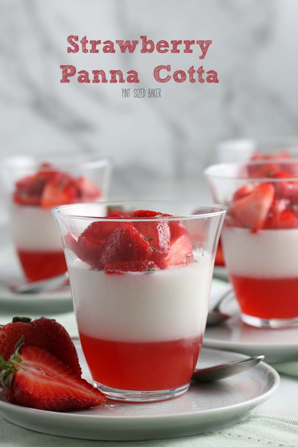 Strawberry Coconut Panna Cotta + Video • Pint Sized Baker