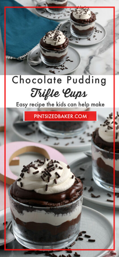 Super Easy Easy Chocolate Pudding Trifle Cups • Pint Sized Baker