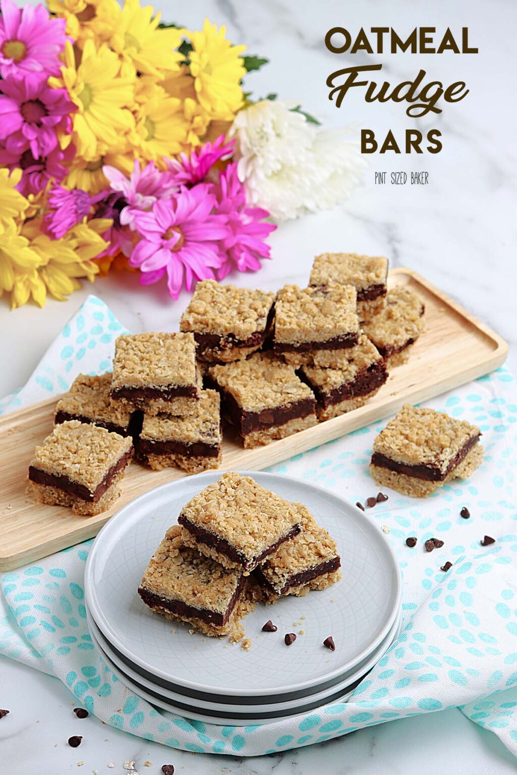Oatmeal Fudge Bars Recipe + Video • Pint Sized Baker