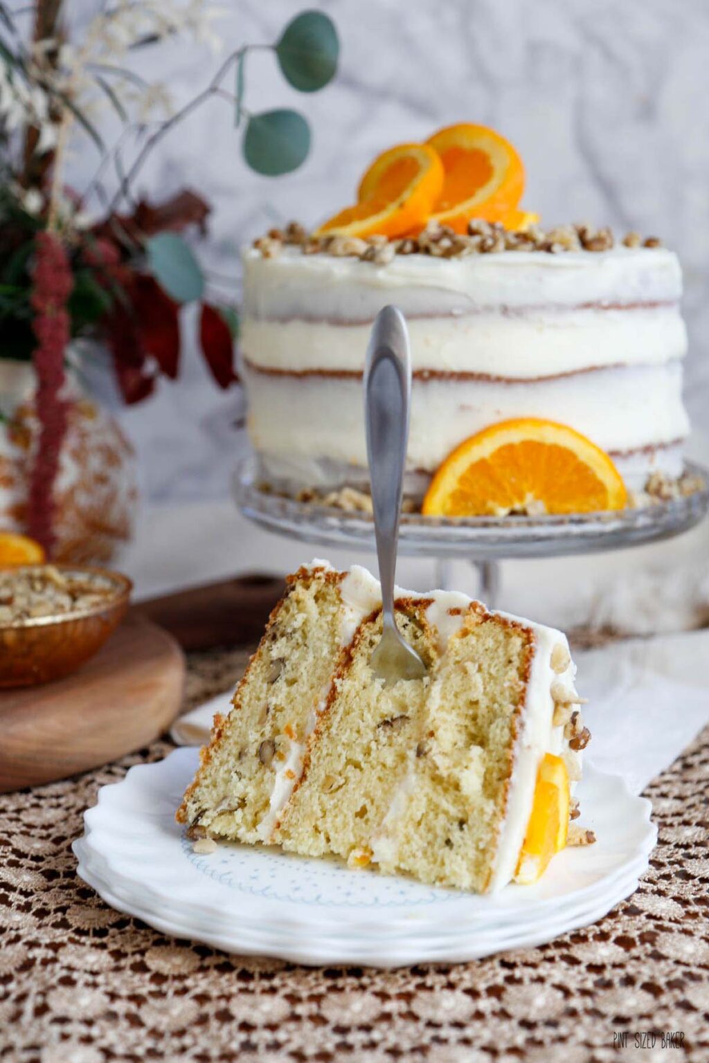 Black Walnut Cake Recipe with Cream Cheese Frosting • Pint Sized Baker