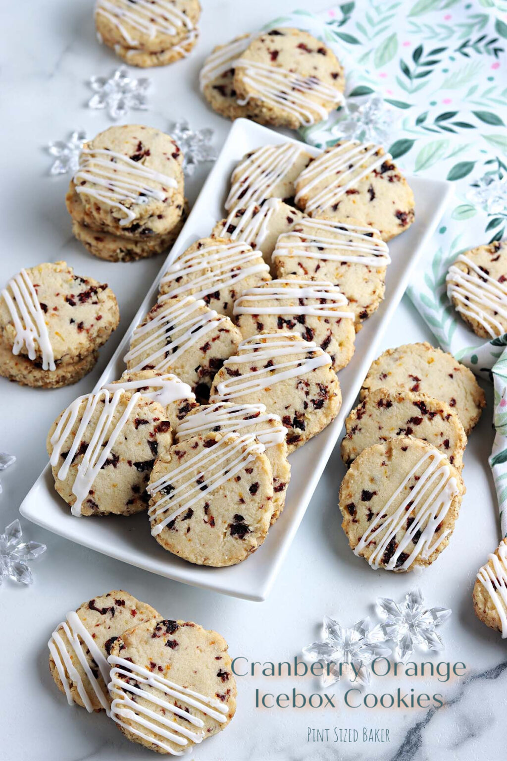 Cranberry Orange Icebox Cookies • Pint Sized Baker