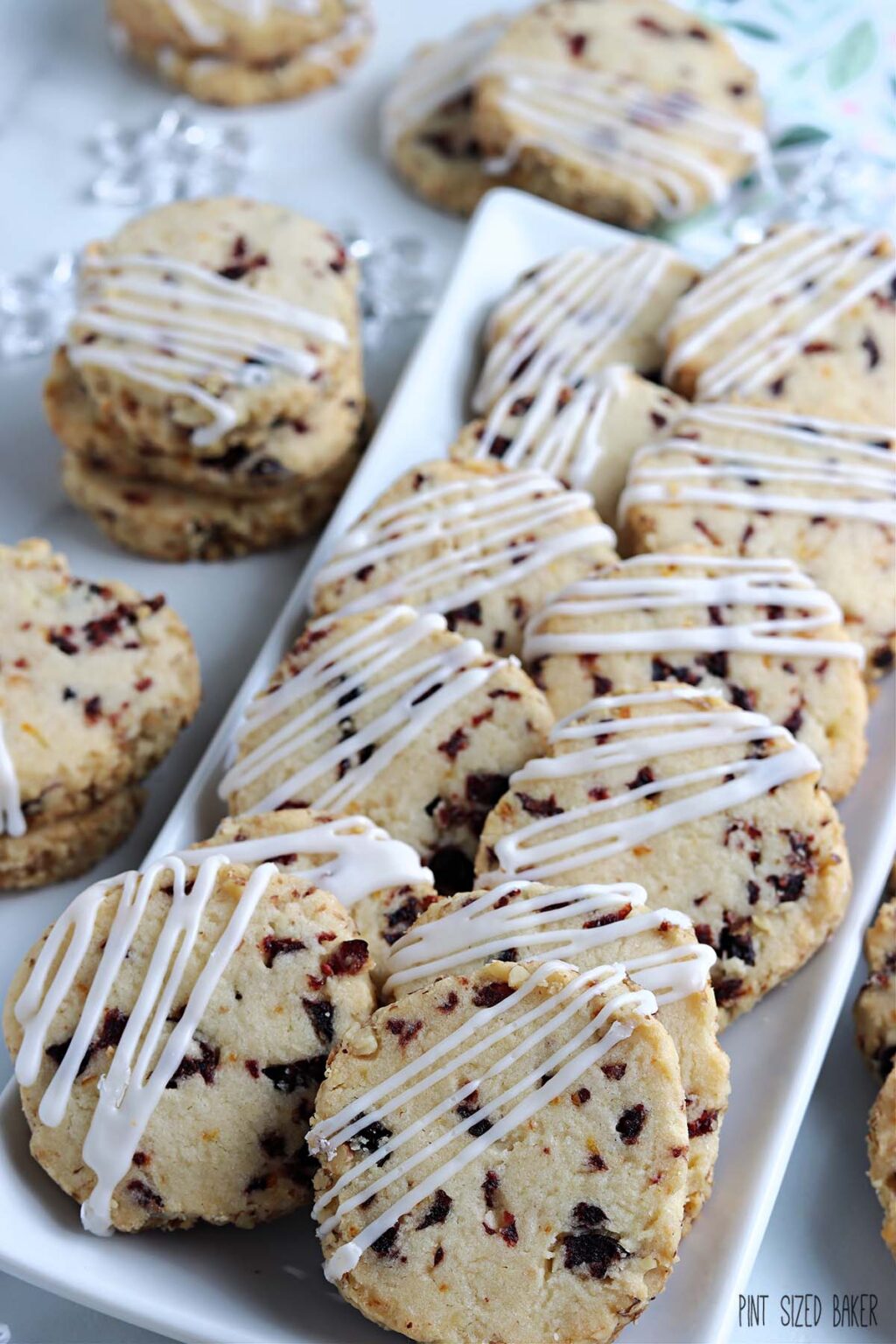 Cranberry Orange Icebox Cookies • Pint Sized Baker