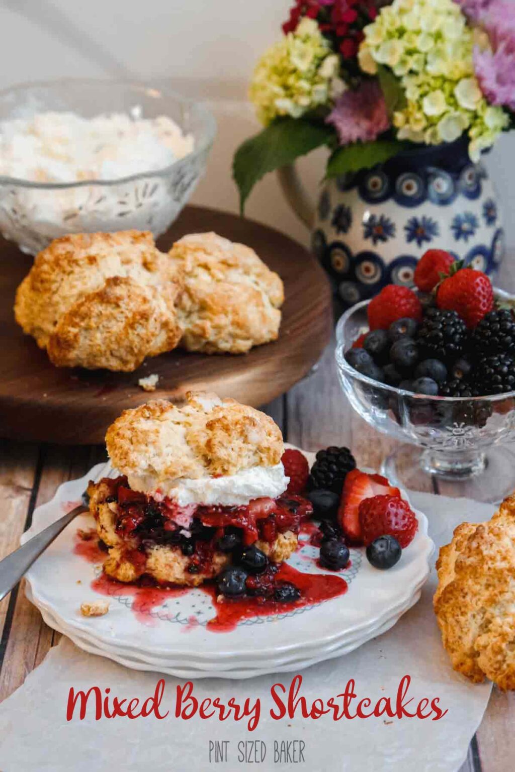 Mixed Berries and Brown Sugar Shortcake Recipe • Pint Sized Baker
