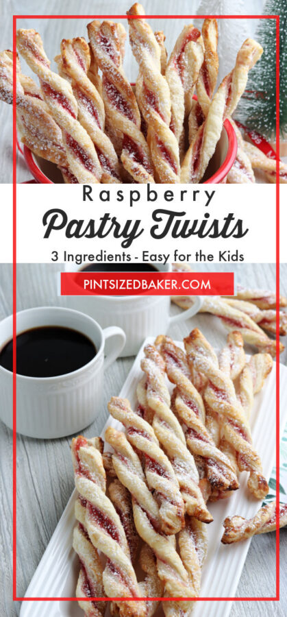 Raspberry Pastry Twists Recipe • Pint Sized Baker