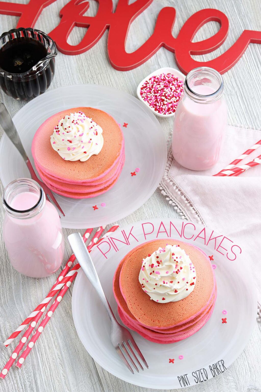 My famous Pink Pancake Recipe • Pint Sized Baker