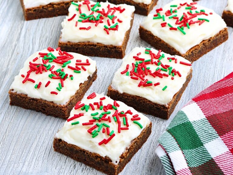 My Gingerbread Cookie Bars with Cream Frosting • Pint Sized Baker